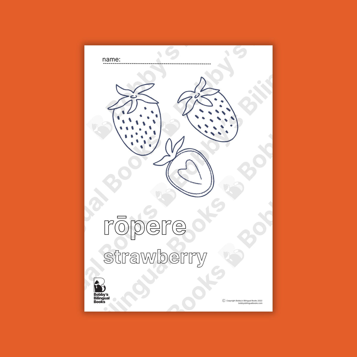 Colouring Sheets - te reo Māori fruits - 10 pages – bobbys-bilingual-books