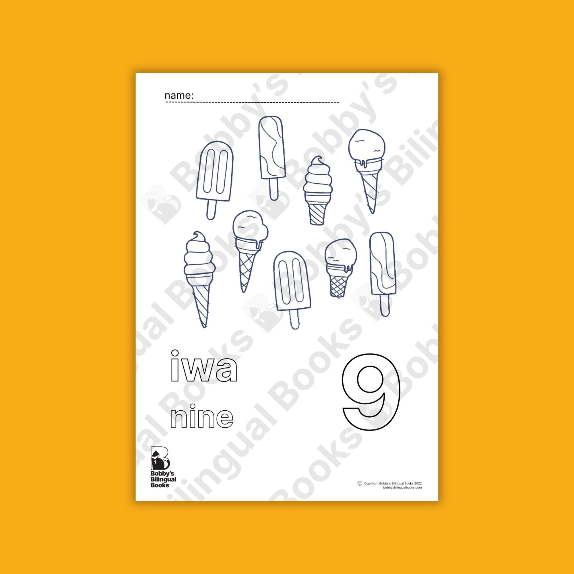Colouring Sheets - te reo Māori numbers - 10 pages – bobbys-bilingual-books
